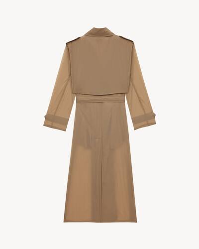 Trench coat in crinkled polyamide | Saint Laurent | YSL AU