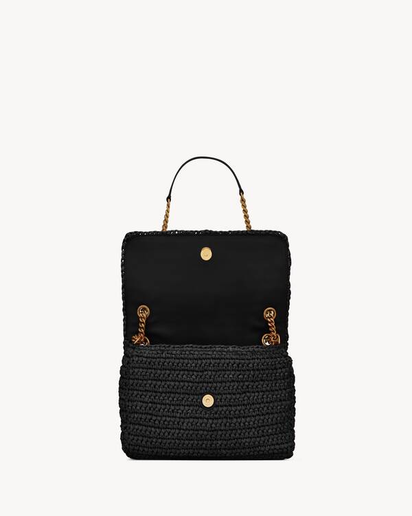 NIKI medium CHAIN BAG in raffia and leather | Saint Laurent | YSL.com