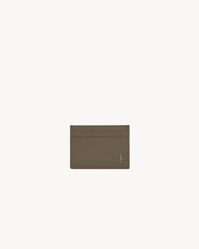 그레인 가죽 소재의 미니 Cassandre 카드 케이스 Saint Laurent 생로랑 Ysl Kr