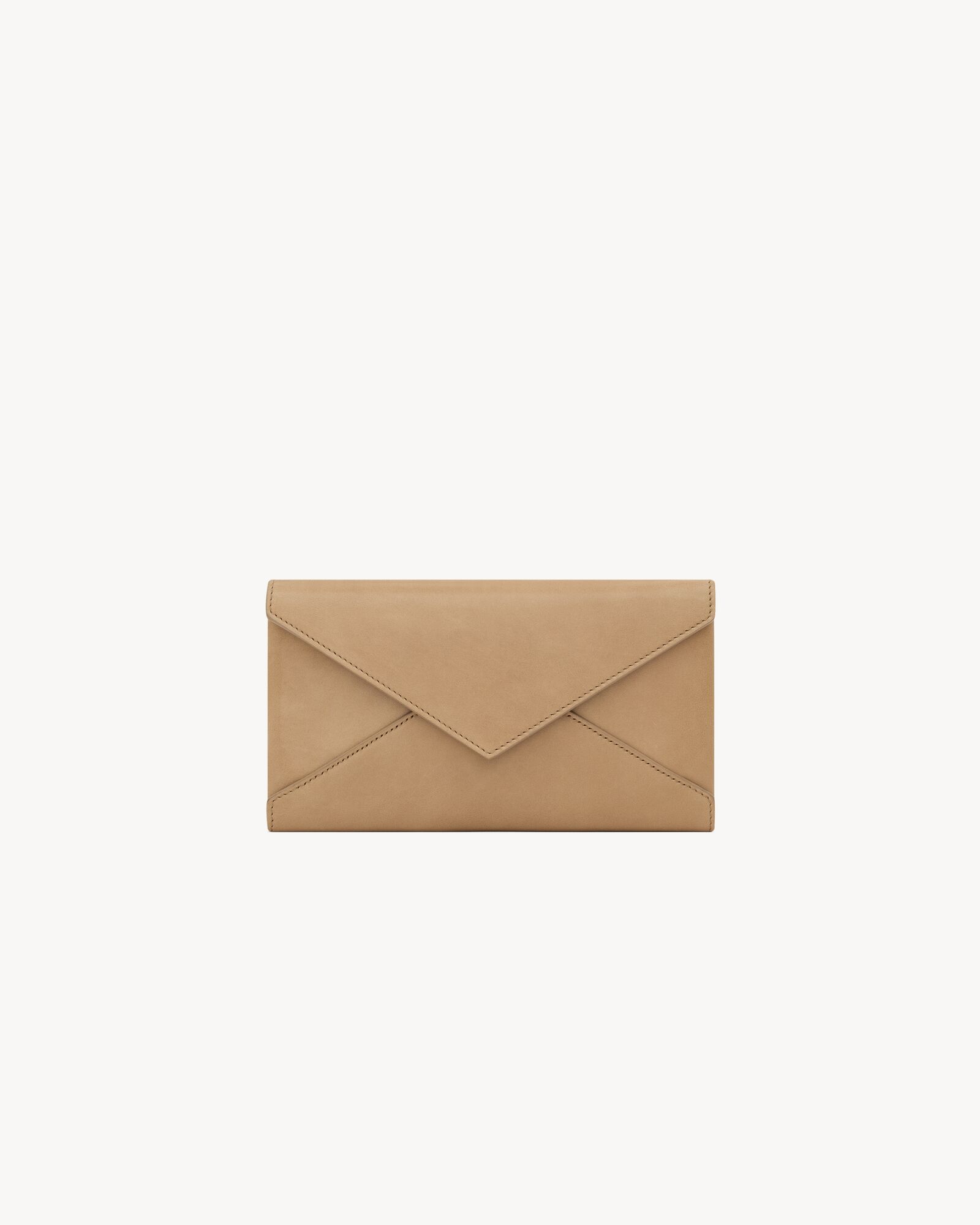 LETTER large wallet in leather in Beige | Saint Laurent | YSL EN-US
