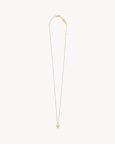 heart pendant necklace in 18K yellow gold | Saint Laurent | YSL US