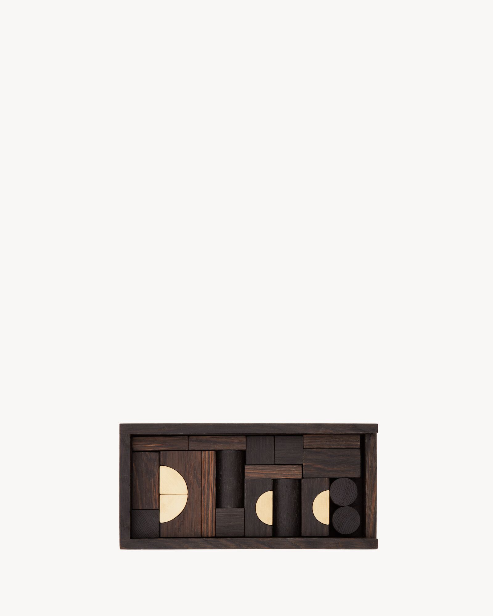 WOODEN STORY NATURAL BUILDING BLOCKS DECORATION | Saint Laurent | YSL.com