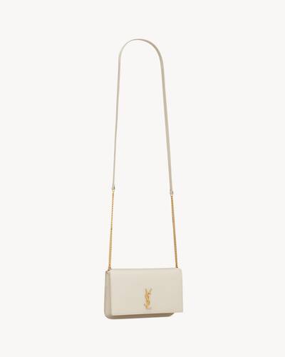 CASSANDRE phone holder in smooth leather in White | Saint Laurent | YSL US