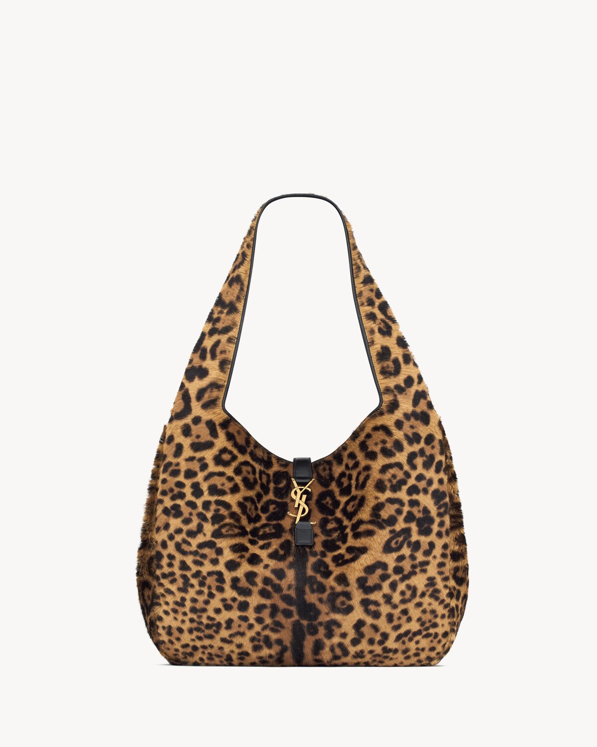 LE 5 À 7 BEA EN CUIR EFFET PONY LEOPARD en Marron | Saint Laurent | YSL ...