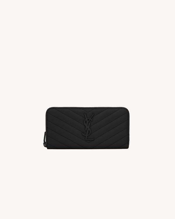 CASSANDRE MATELASSÉ ZIP AROUND WALLET IN GRAIN DE POUDRE LEATHER in ...
