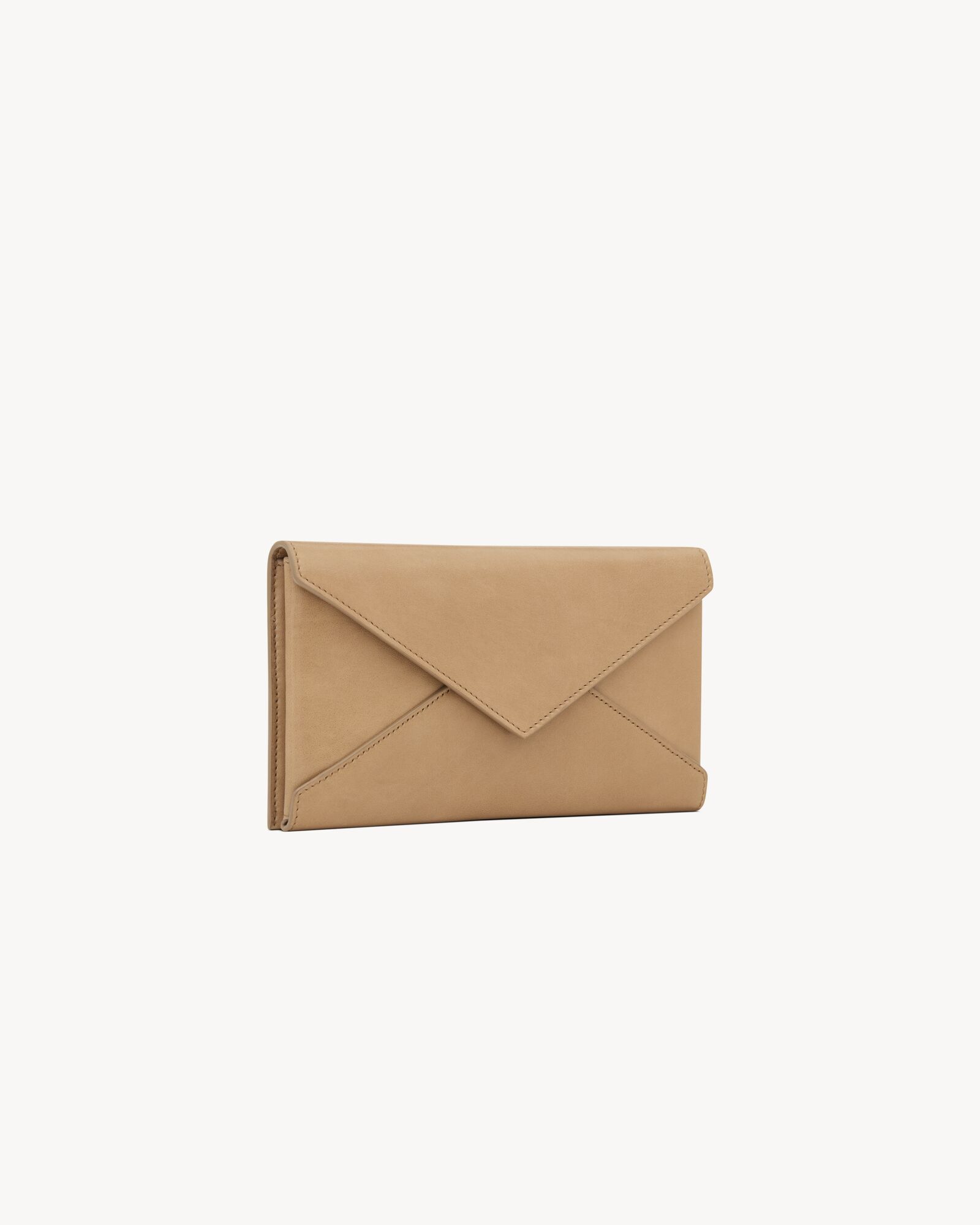 LETTER large wallet in leather in Beige | Saint Laurent | YSL EN-US