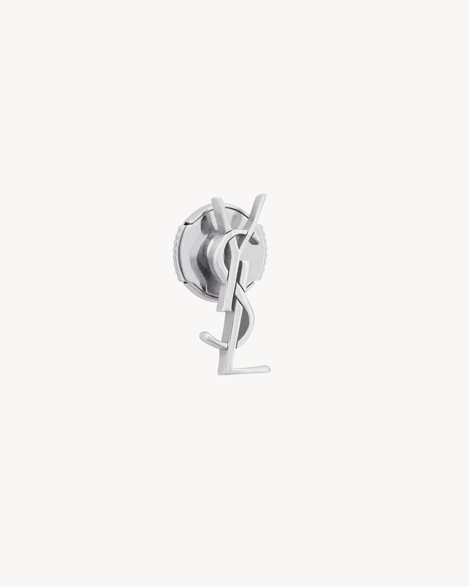 カサンドラ スタッド イヤリング（18Kグレーゴールド） シルバー | Saint Laurent | YSL JA-JP