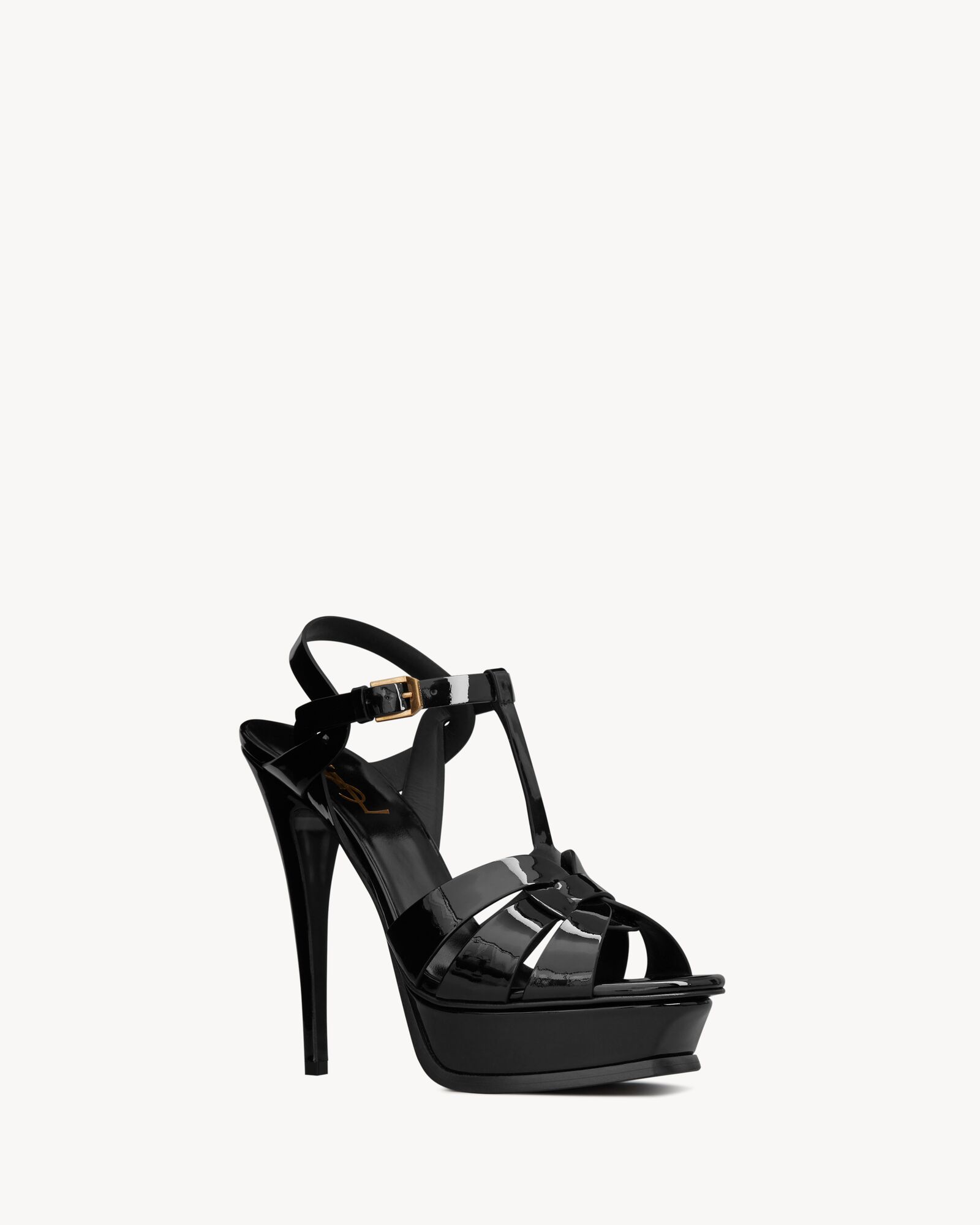 TRIBUTE platform sandals in patent leather | Saint Laurent | YSL US