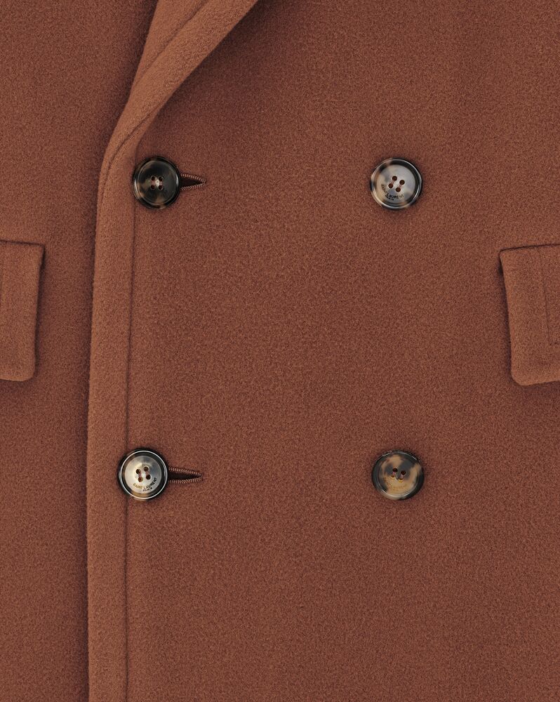 Oversized coat in wool felt | Saint Laurent | YSL.com