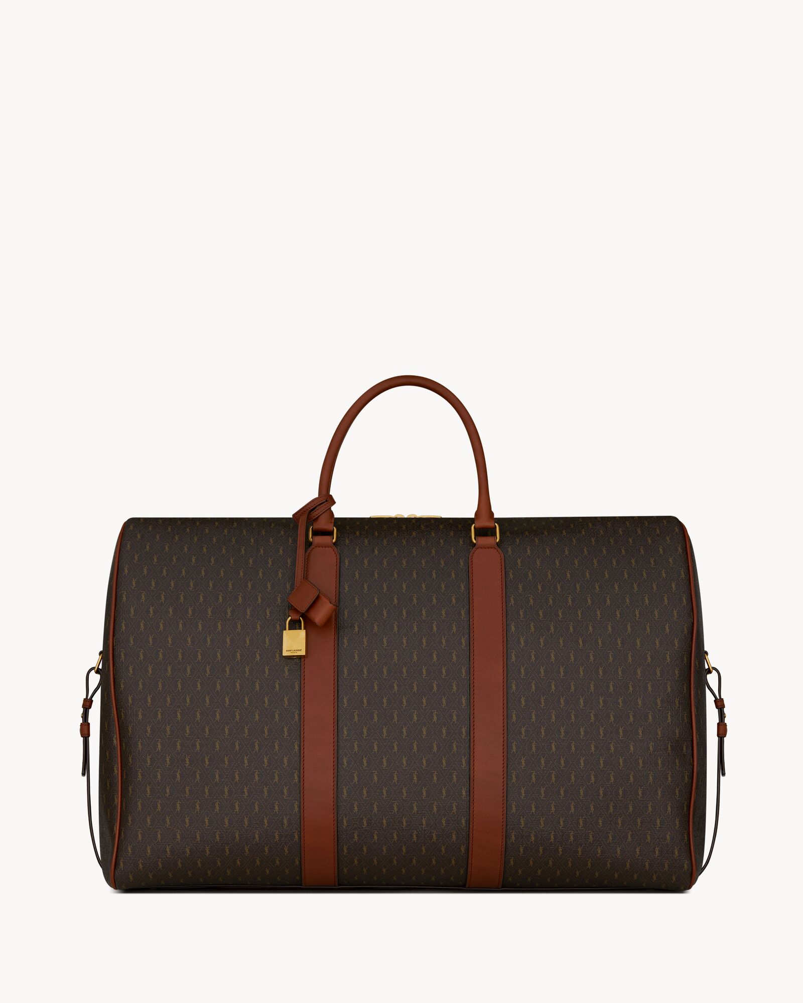 LE MONOGRAMME 72H DUFFLE IN CASSANDRE CANVAS AND SMOOTH LEATHER | Saint ...