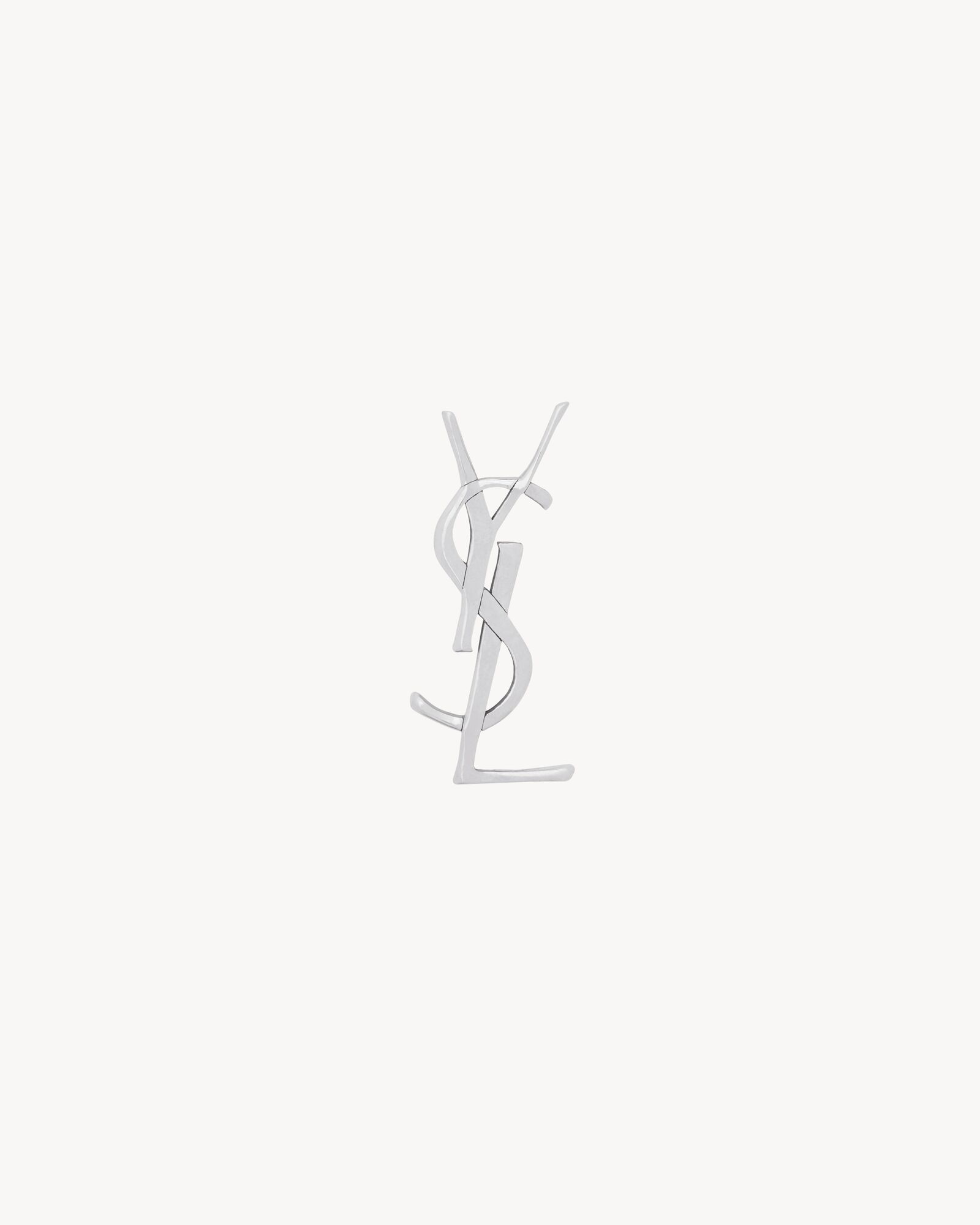 カサンドラ スタッド イヤリング（18Kグレーゴールド） シルバー | Saint Laurent | YSL JA-JP
