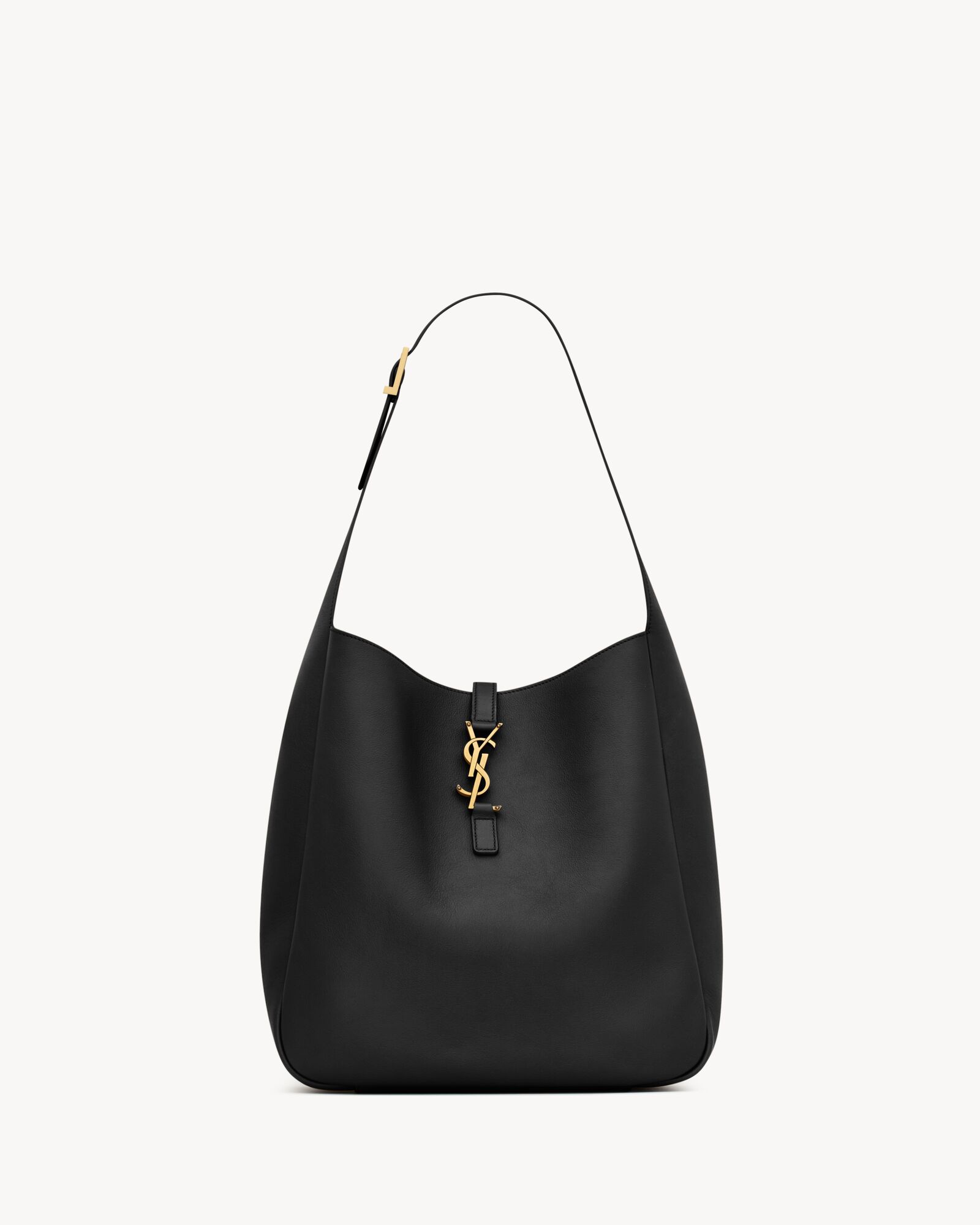 LE 5 À 7 supple LARGE in grained leather in Black | Saint Laurent | YSL ...