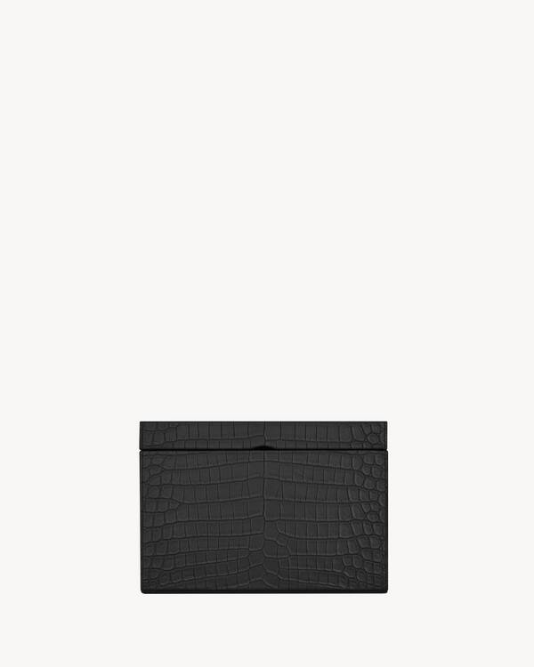 Small CROCODILE-EMBOSSED leather box | Saint Laurent | YSL US
