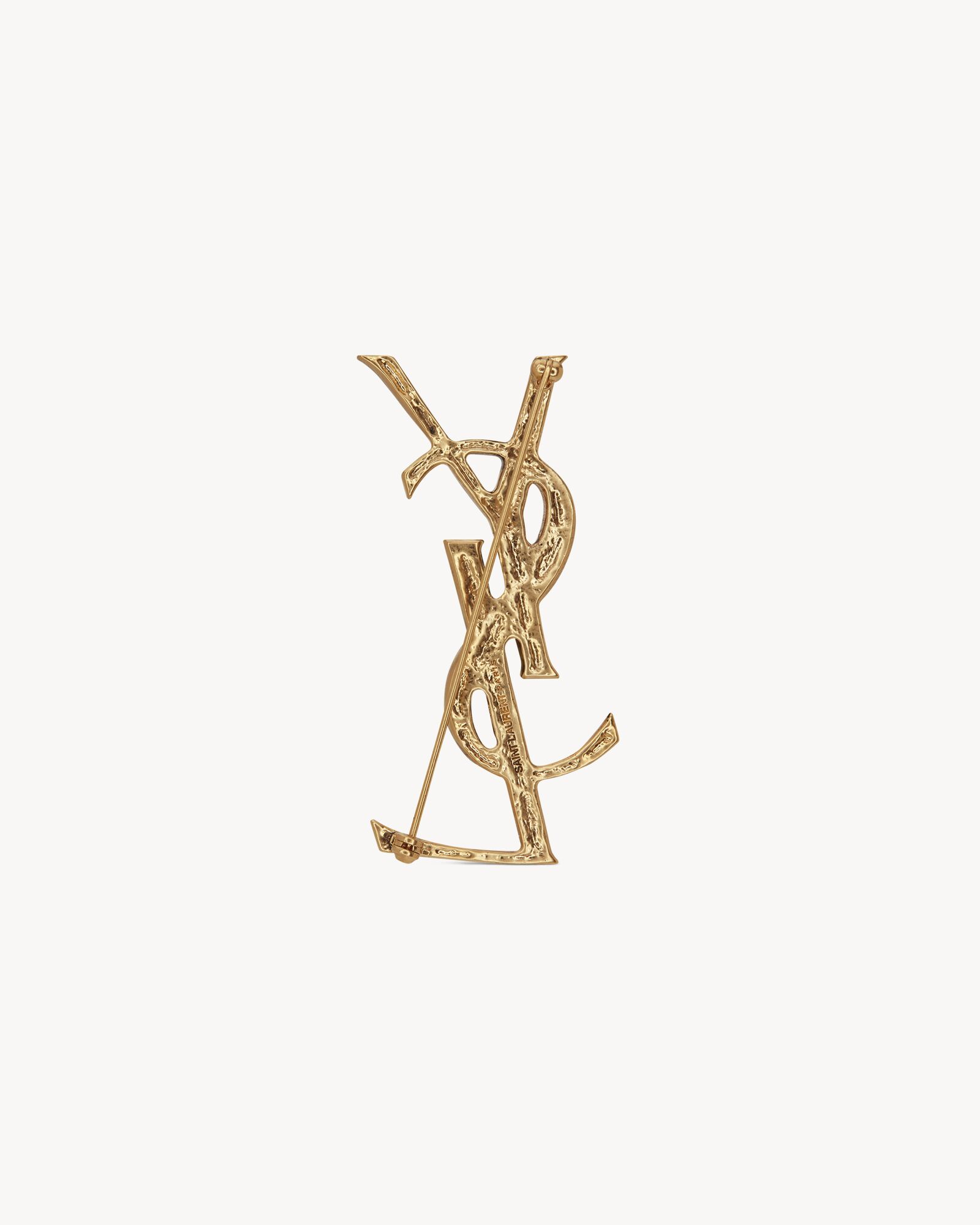 CASSANDRE crocodile brooch in metal | Saint Laurent | YSL.com