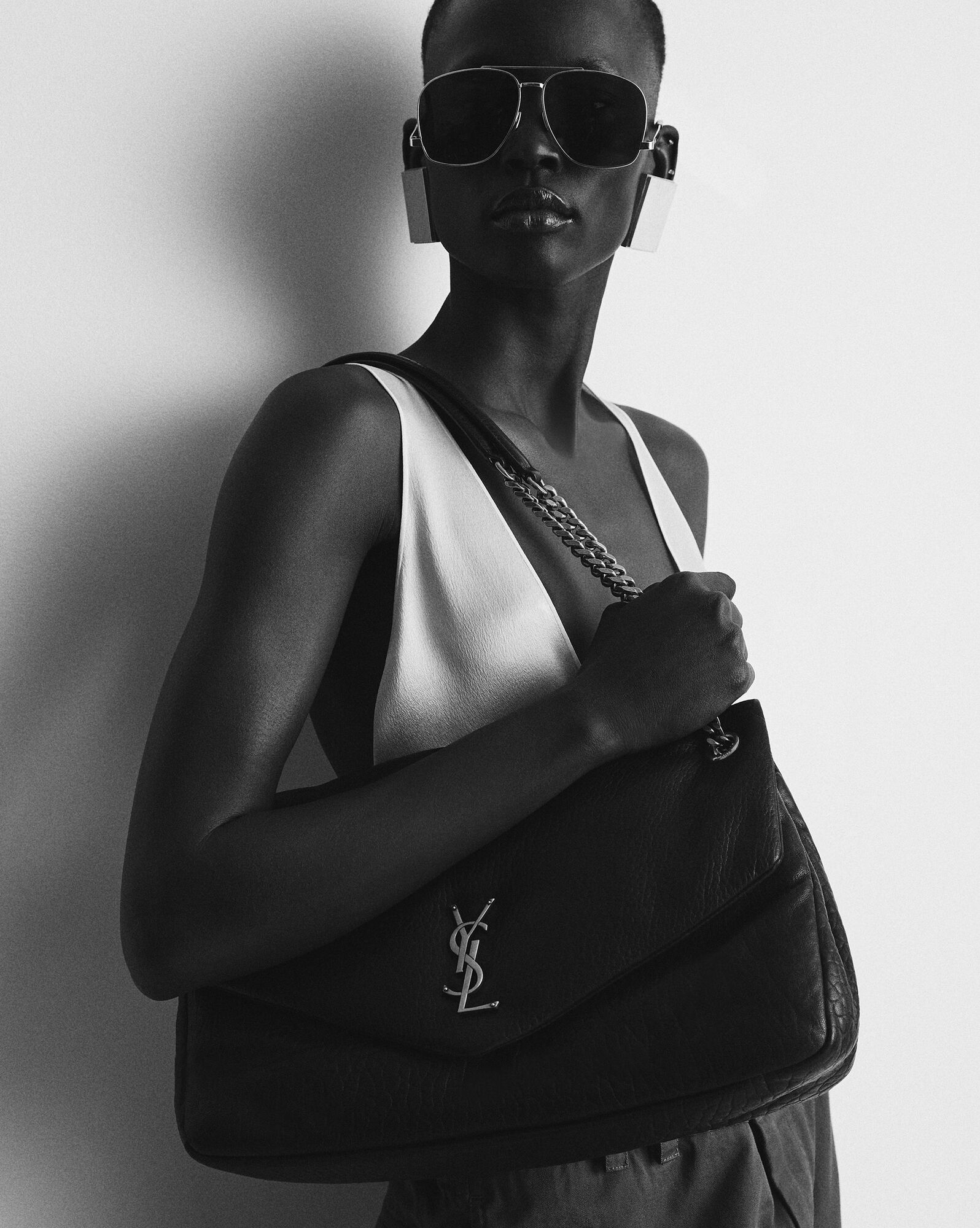 Calypso large in grained lambskin | Saint Laurent | YSL.com