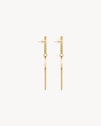 CASSANDRE pendant hoop earrings in metal | Saint Laurent | YSL US