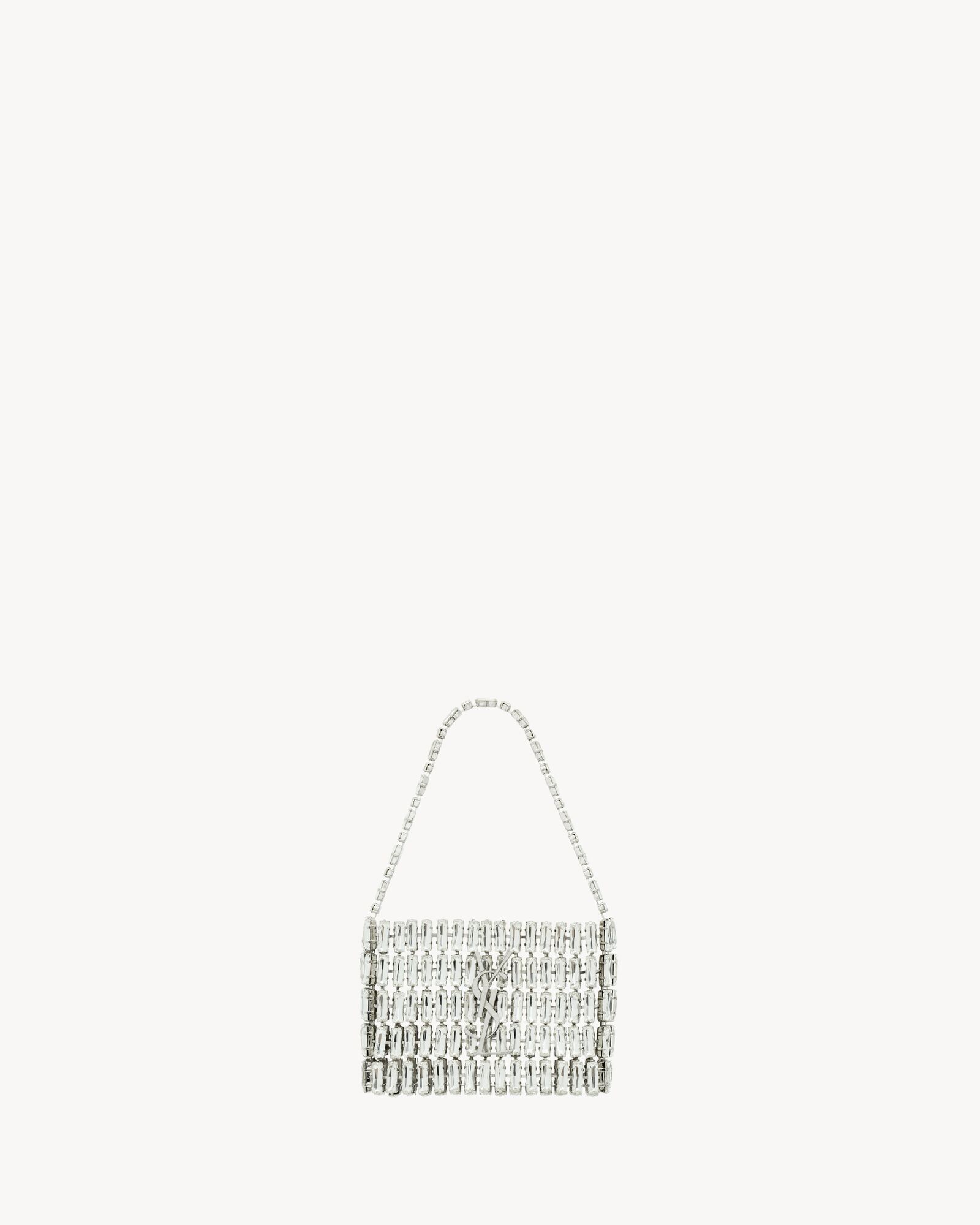 Micro EVENING bag in crystals in Silver | Saint Laurent | YSL EN-US