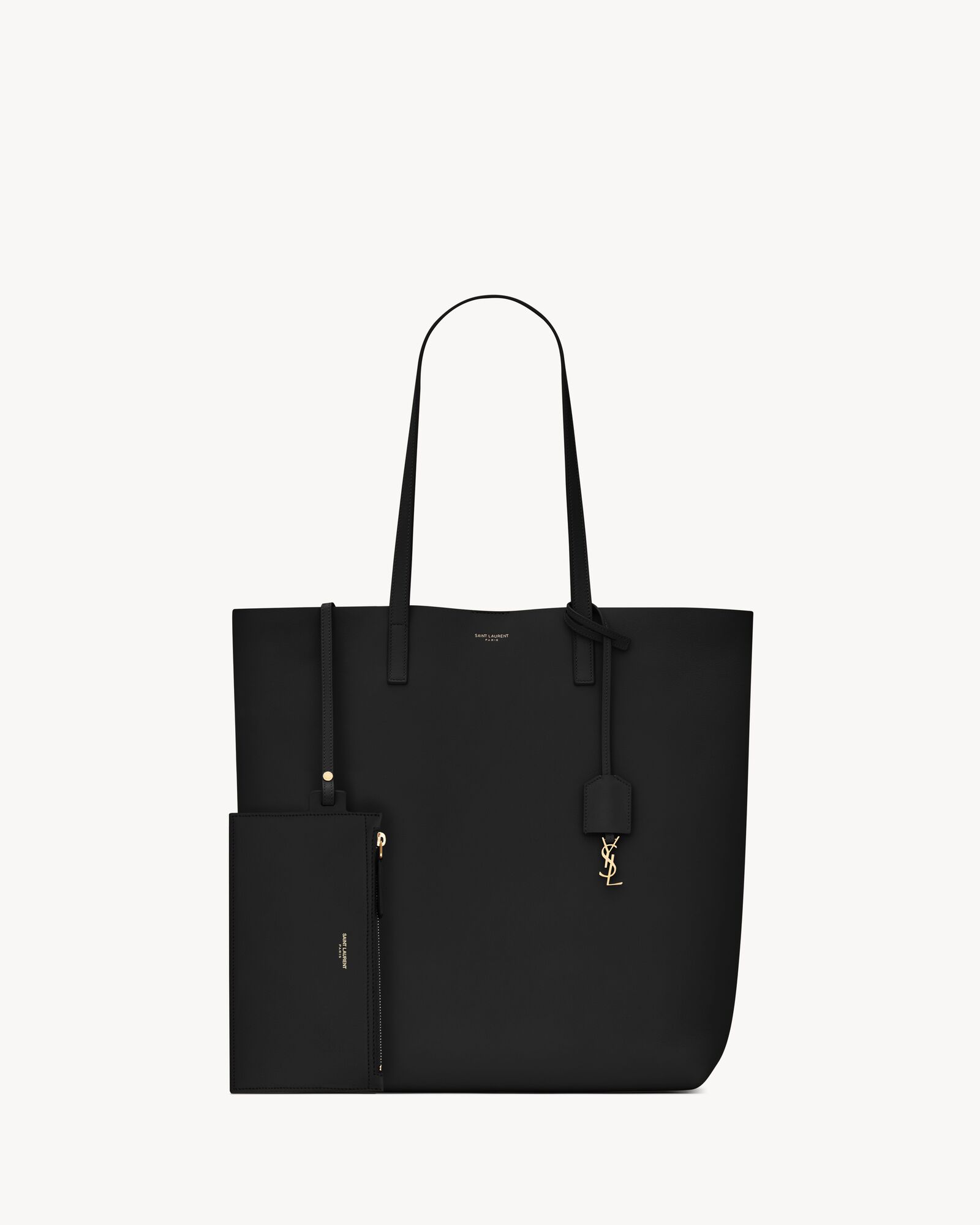 SHOPPING SAINT LAURENT IN LEATHER in Black | Saint Laurent | YSL EN-TH