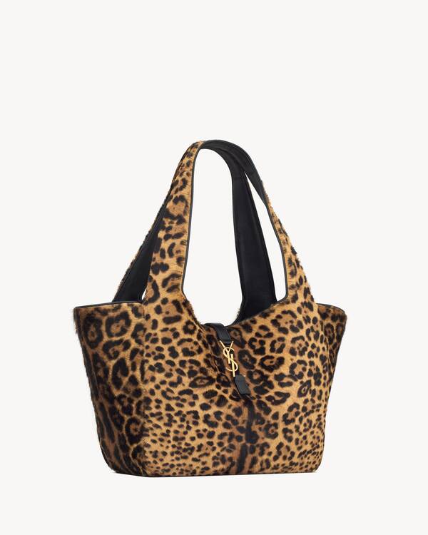 LE 5 À 7 BEA EN CUIR EFFET PONY LEOPARD en Marron | Saint Laurent | YSL ...