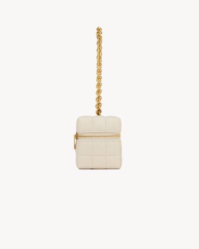 CASSANDRE MATELASSÉ CARRÉ mini cube in lambskin in White | Saint ...