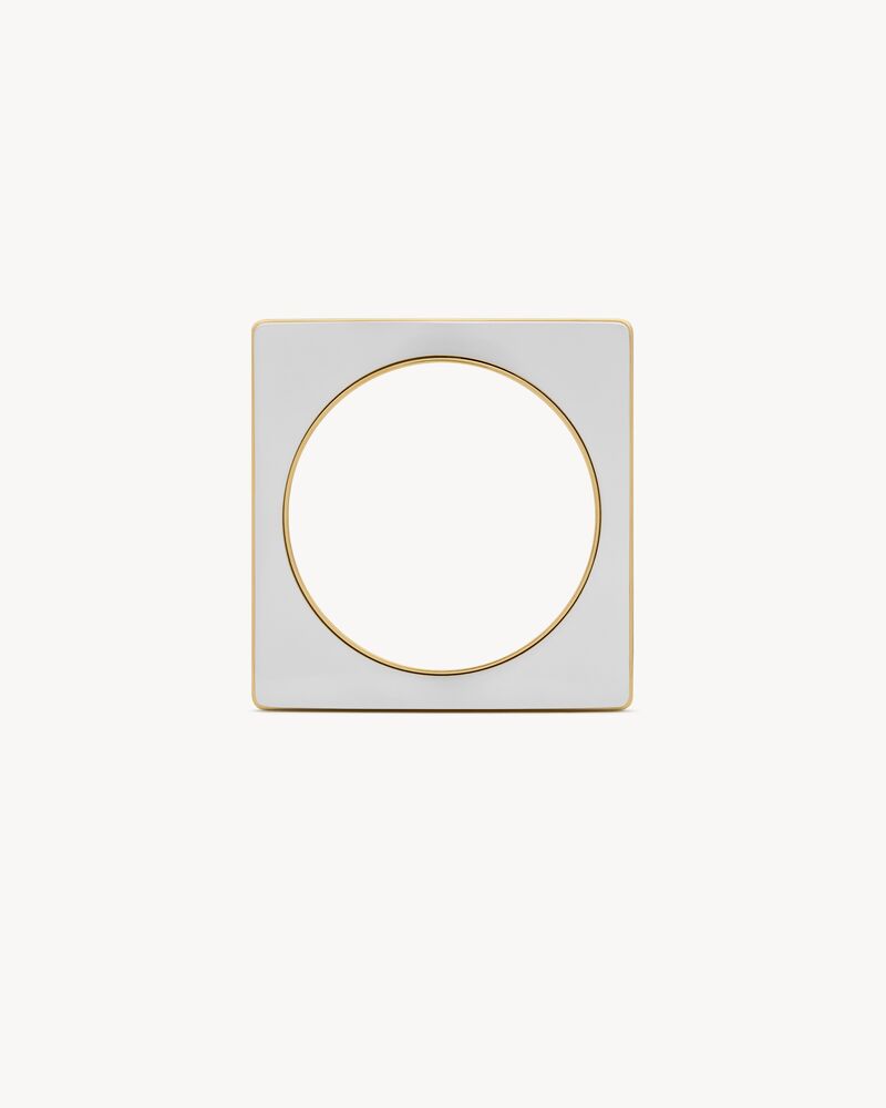 Split square bangle in metal | Saint Laurent | YSL.com