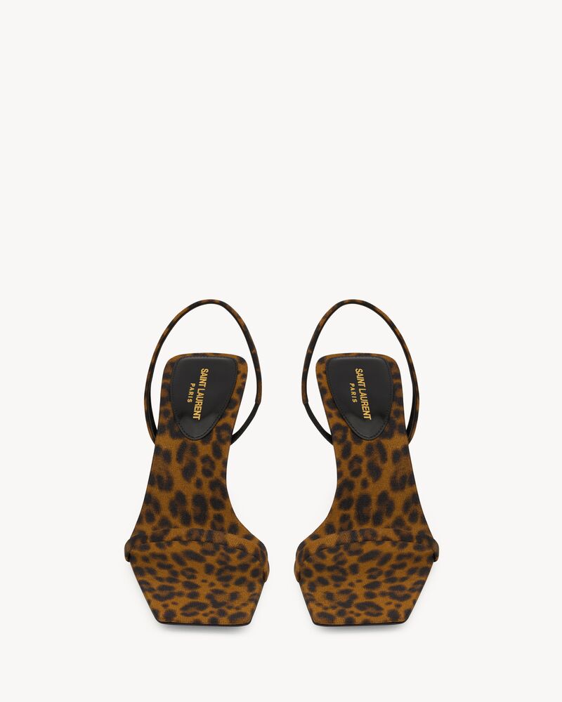 JASPE sandals in leopard grosgrain | Saint Laurent | YSL.com