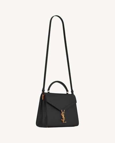CASSANDRA Medium top handle bag in grain de poudre embossed leather ...