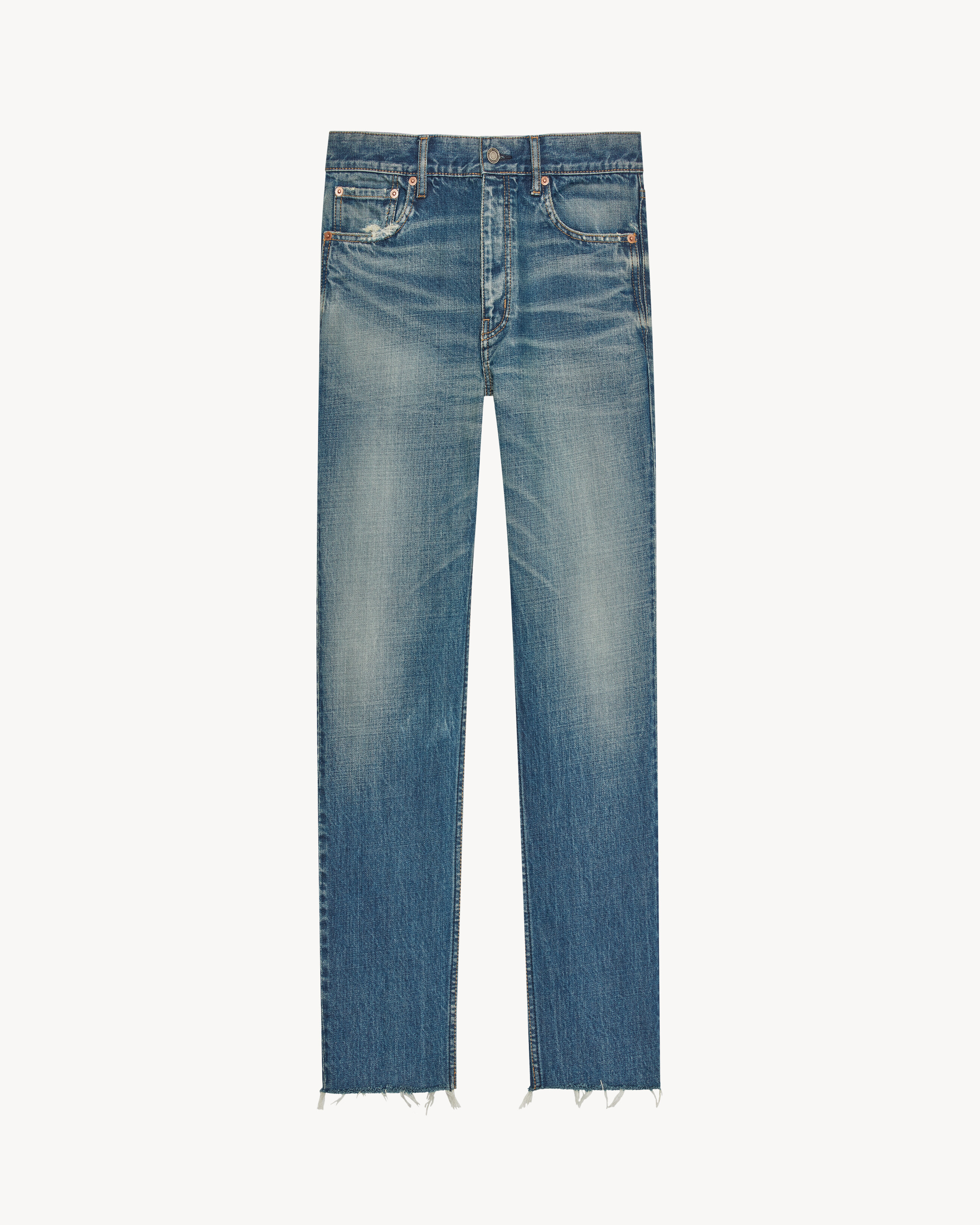 STRAIGHT JEANS IN BLUE DENIM Saint Laurent YSL straight-jeans-in-blue-denim-saint-laurent-ysl