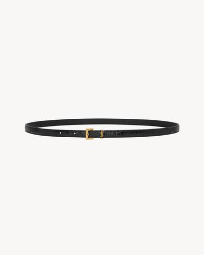 CASSANDRE extra thin belt in crocodile-embossed leather | Saint Laurent ...