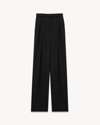 Wide-Leg Pants in Grain de Poudre | Saint Laurent | YSL US