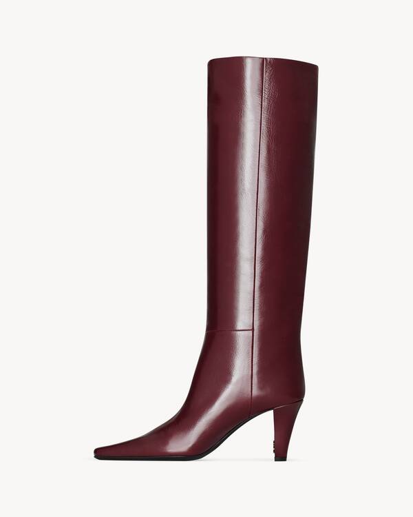 JILL boots in smooth leather in Bordeaux | Saint Laurent | YSL EN-US