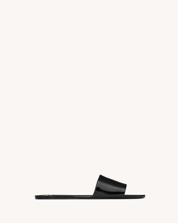 CARLYLE slides in glazed leather | Saint Laurent | YSL US