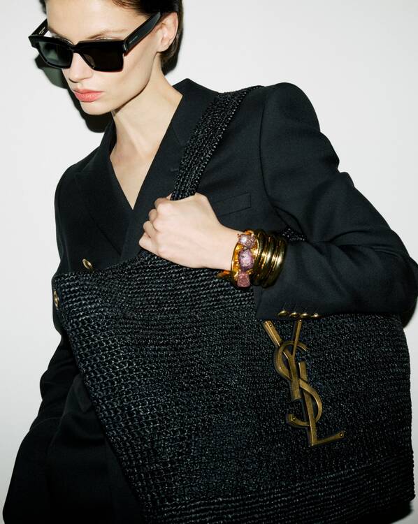 ICARE in raffia | Saint Laurent | YSL US