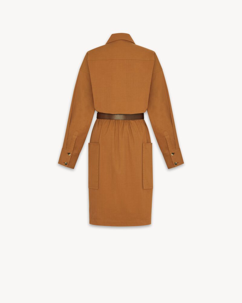 SAHARIENNE dress in cotton twill | Saint Laurent | YSL.com