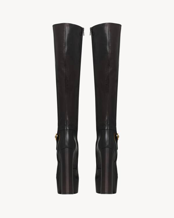 NICO bottes à plateforme en cuir lisse | Saint Laurent | YSL FR