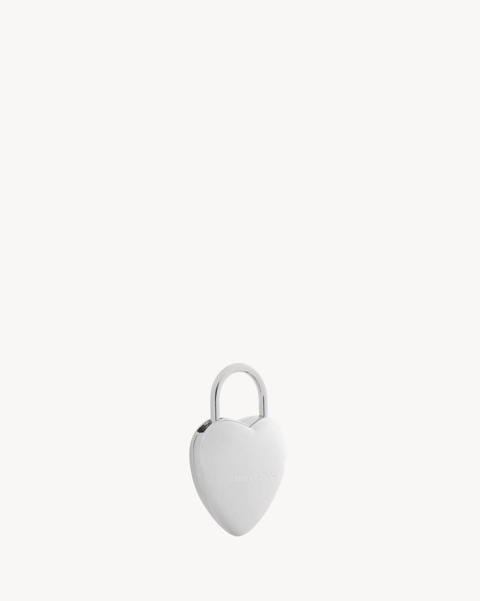 HEART-SHAPED 3D PADLOCK in Silver | Saint Laurent | YSL EN-US