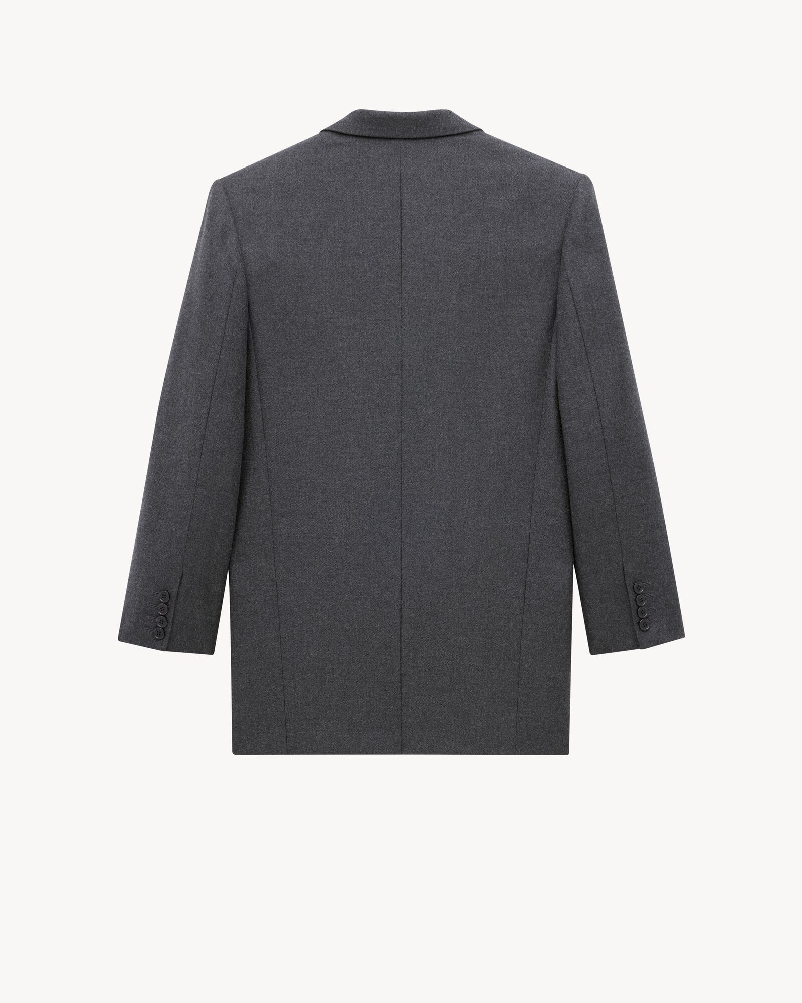 double-breasted jacket in cashmere in Grey & Silver | Saint Laurent ...