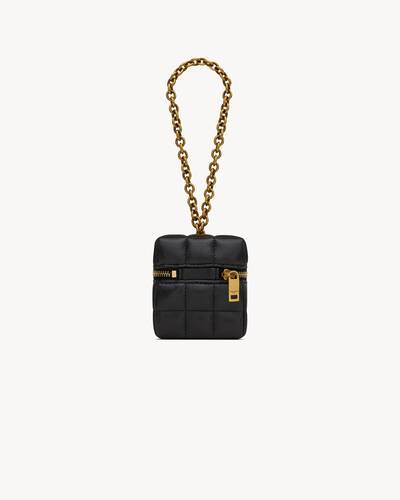 CASSANDRE MATELASSÉ CARRÉ mini cube on chain in lambskin | Saint ...