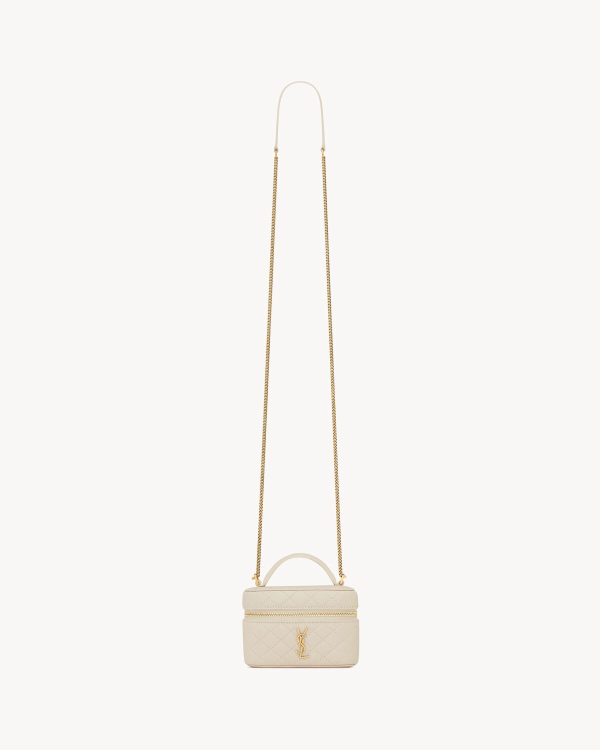 GABY micro vanity bag in lambskin in White | Saint Laurent | YSL EN-US