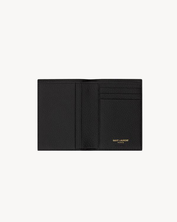 TINY CASSANDRE credit card wallet in grained leather | Saint Laurent ...