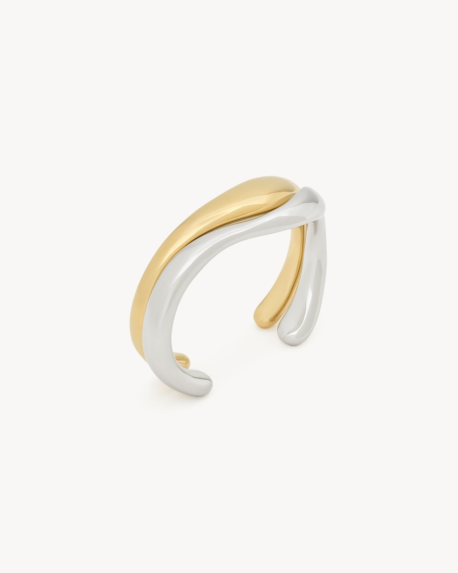 Wavy cuffs in metal | Saint Laurent | YSL.com