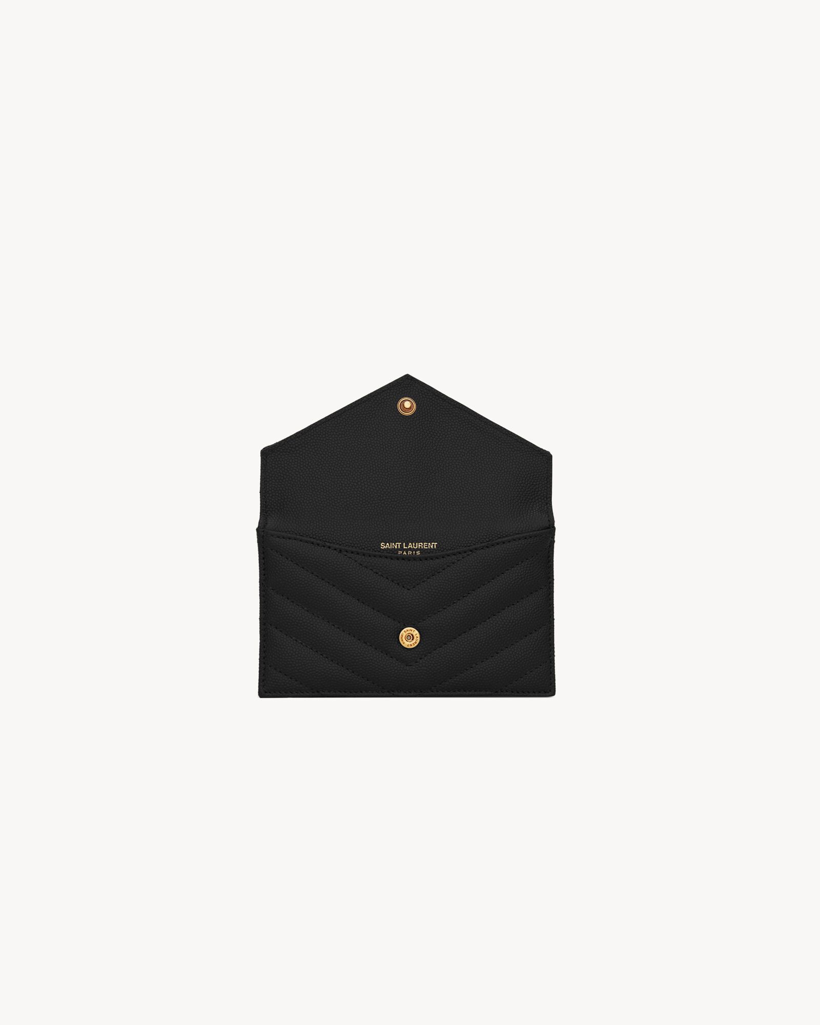 CASSANDRE MATELASSÉ FRAGMENTS FLAP CARD CASE IN GRAIN DE POUDRE LEATHER ...