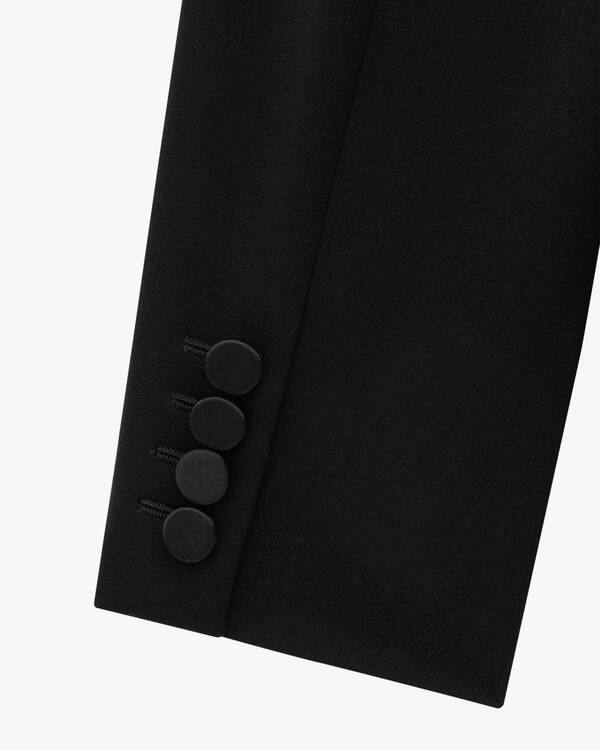 tuxedo jacket in GRAIN DE POUDRE in Black | Saint Laurent | YSL EN-US