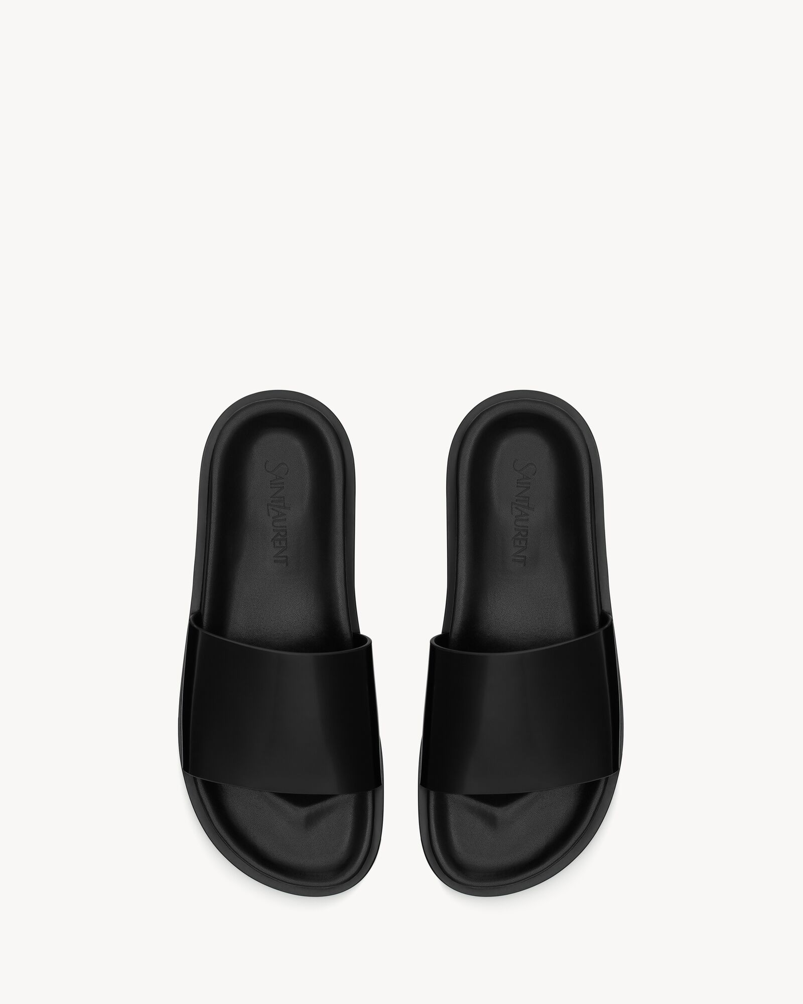 NICHOLS slides in glazed leather | Saint Laurent | YSL.com