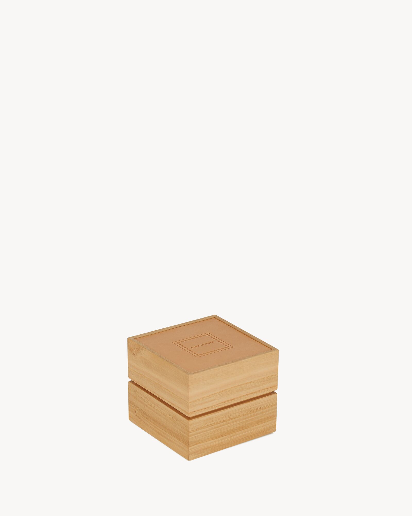 Square Box in Wood and Leather | Saint Laurent | YSL US